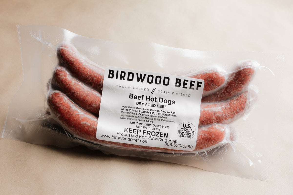 Beef Hot Dogs | Birdwood Beef